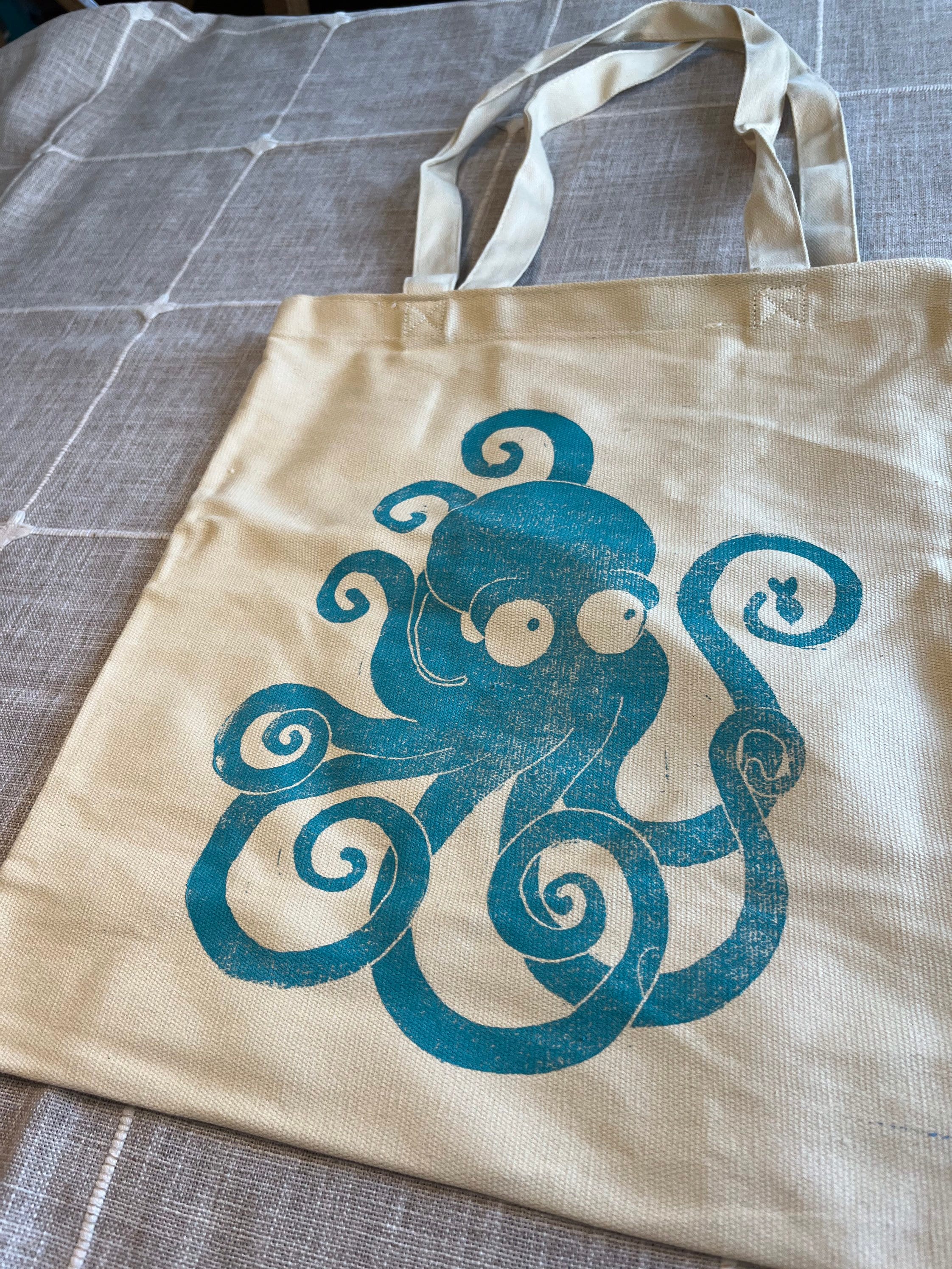 Made to Order Octopus Block Print Tote Bag - Etsy