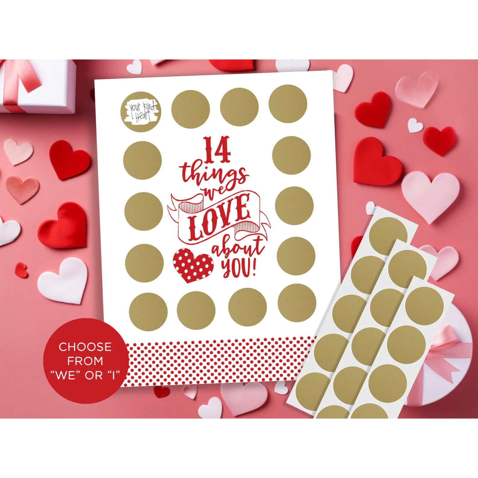 14 Things I or WE Love About You - Valentine's Scratch off Countdown ...