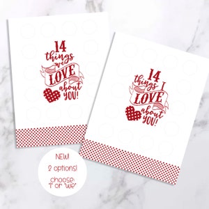14 Things I or WE Love About You - Valentine's Scratch off Countdown ...