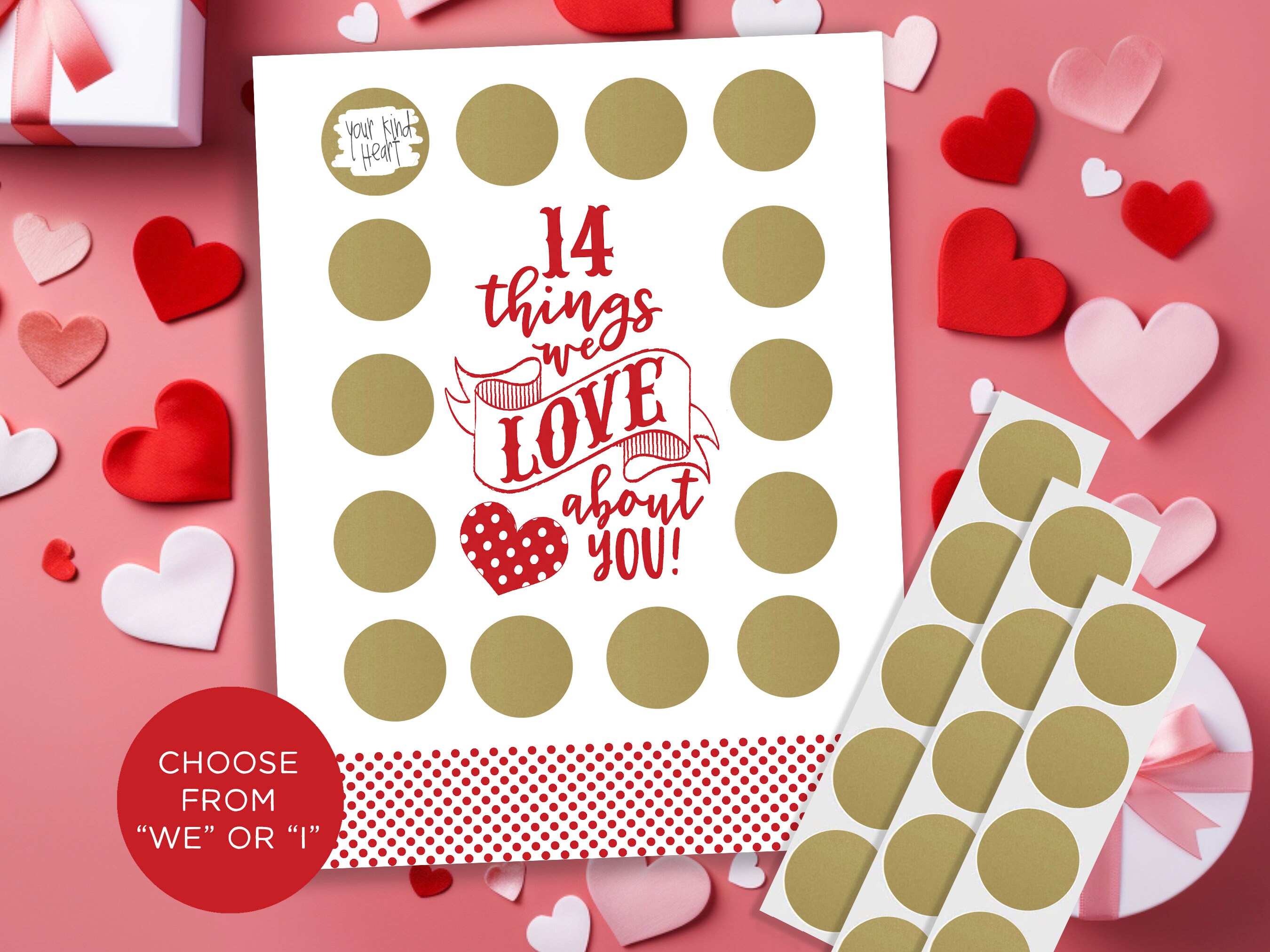 14 Things I or WE Love About You - Valentine's Scratch off Countdown ...