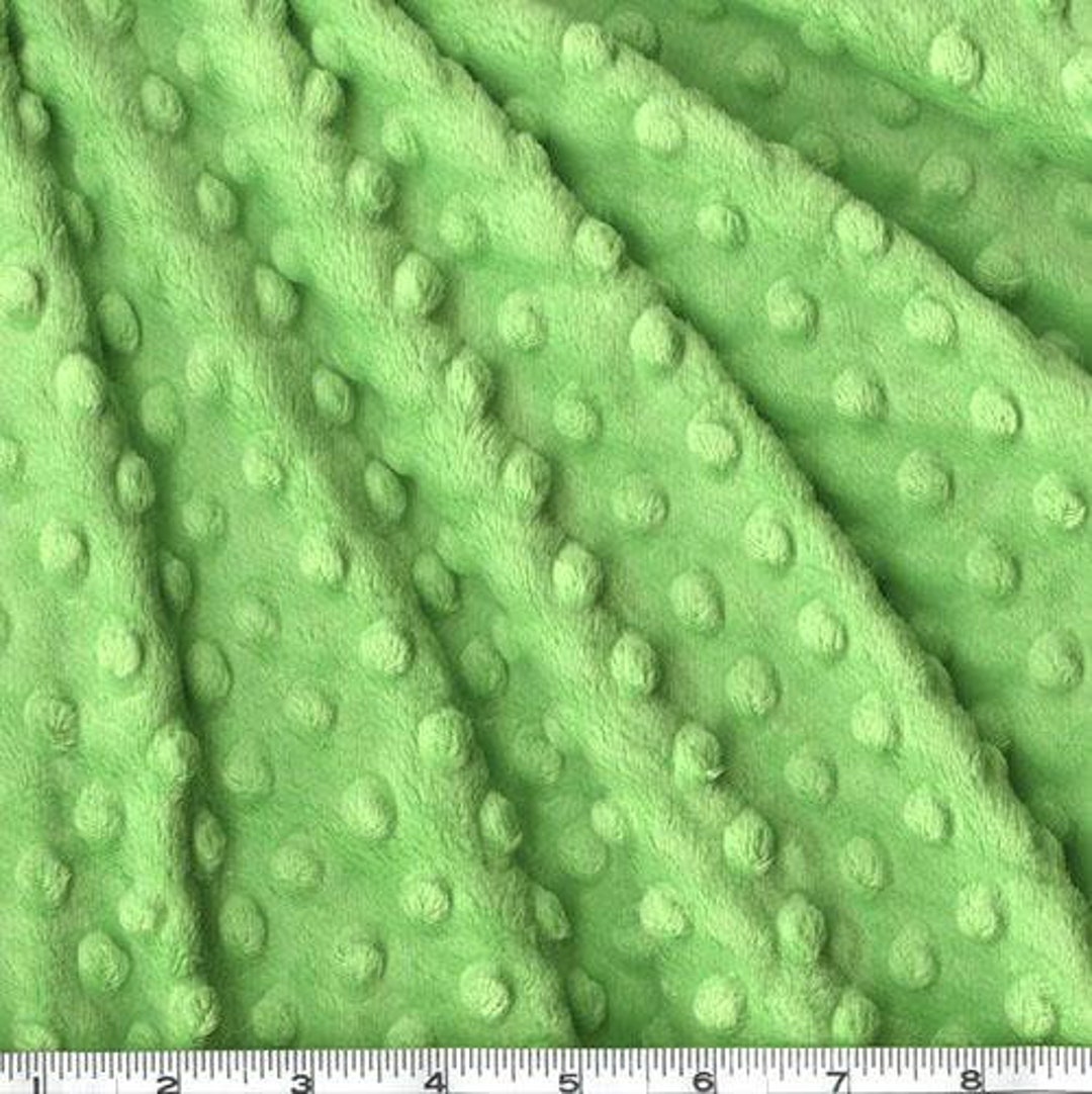 Minky Lime Green Dimple Remnants Shannon Fabric Cuddle Destash Scraps ...