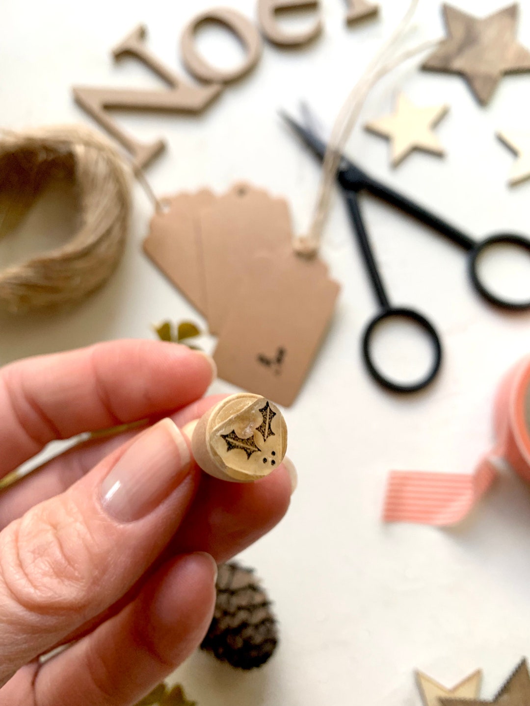 Tiny Holly Stamp - Holly - Christmas Holly Stamp - Christmas Craft ...