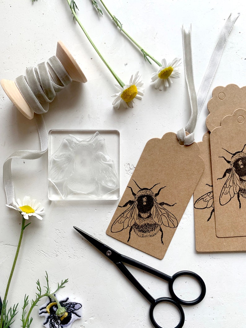 Bumblebee Rubber Stamp Fluffy Bumblebee Bee Bumble Bee - Etsy
