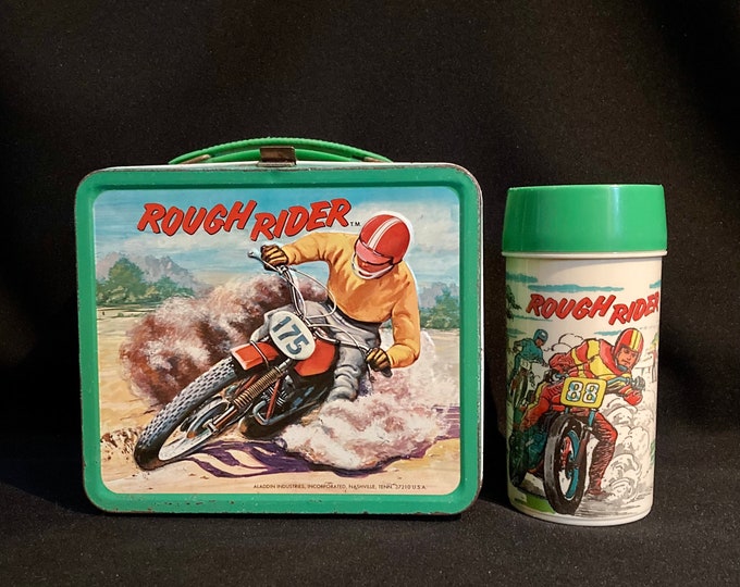 Rough Rider Lunchbox With Thermos 1972 by Aladdin Dirt Bikes ...