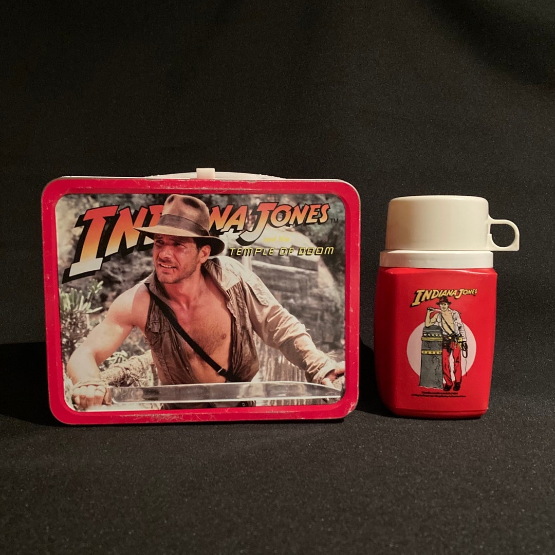 Vintage Indiana Jones and the Temple of Doom Lunchbox With Thermos 1984 ...
