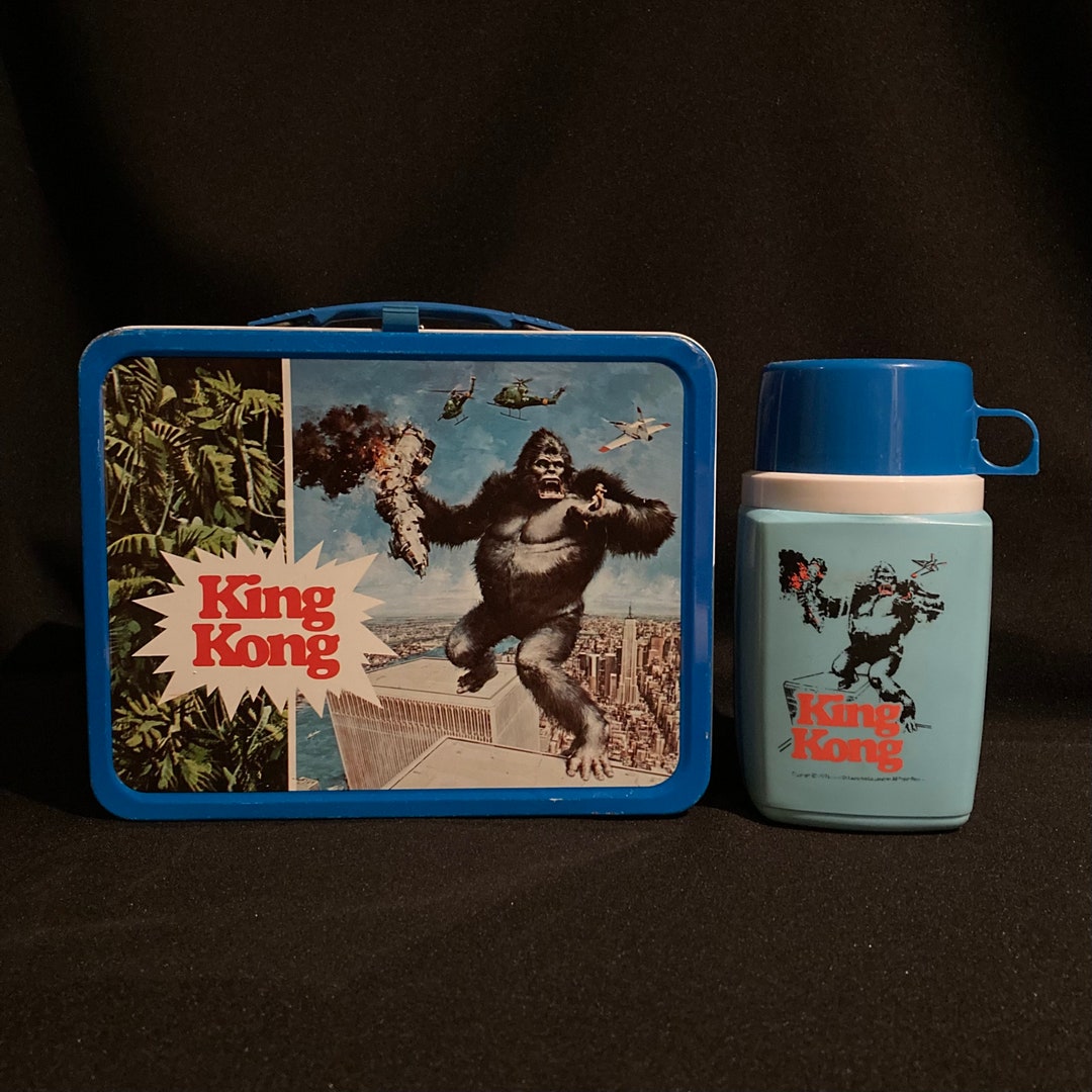 Vintage King Kong Lunchbox With Thermos 1977 by King-seeley - Etsy