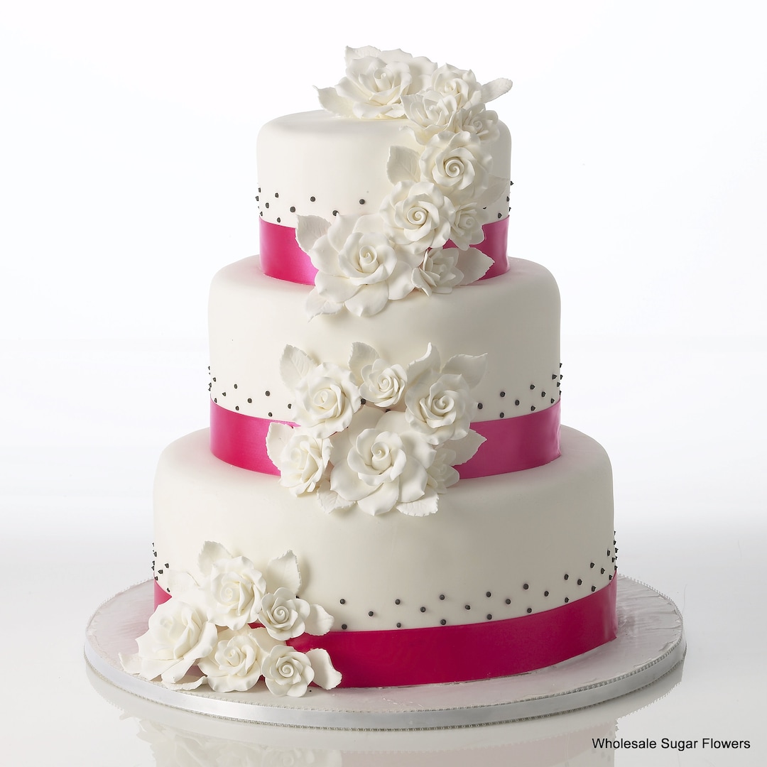 White Gardenia Sugar Flowers – Edible Wedding Cake Toppers - Etsy