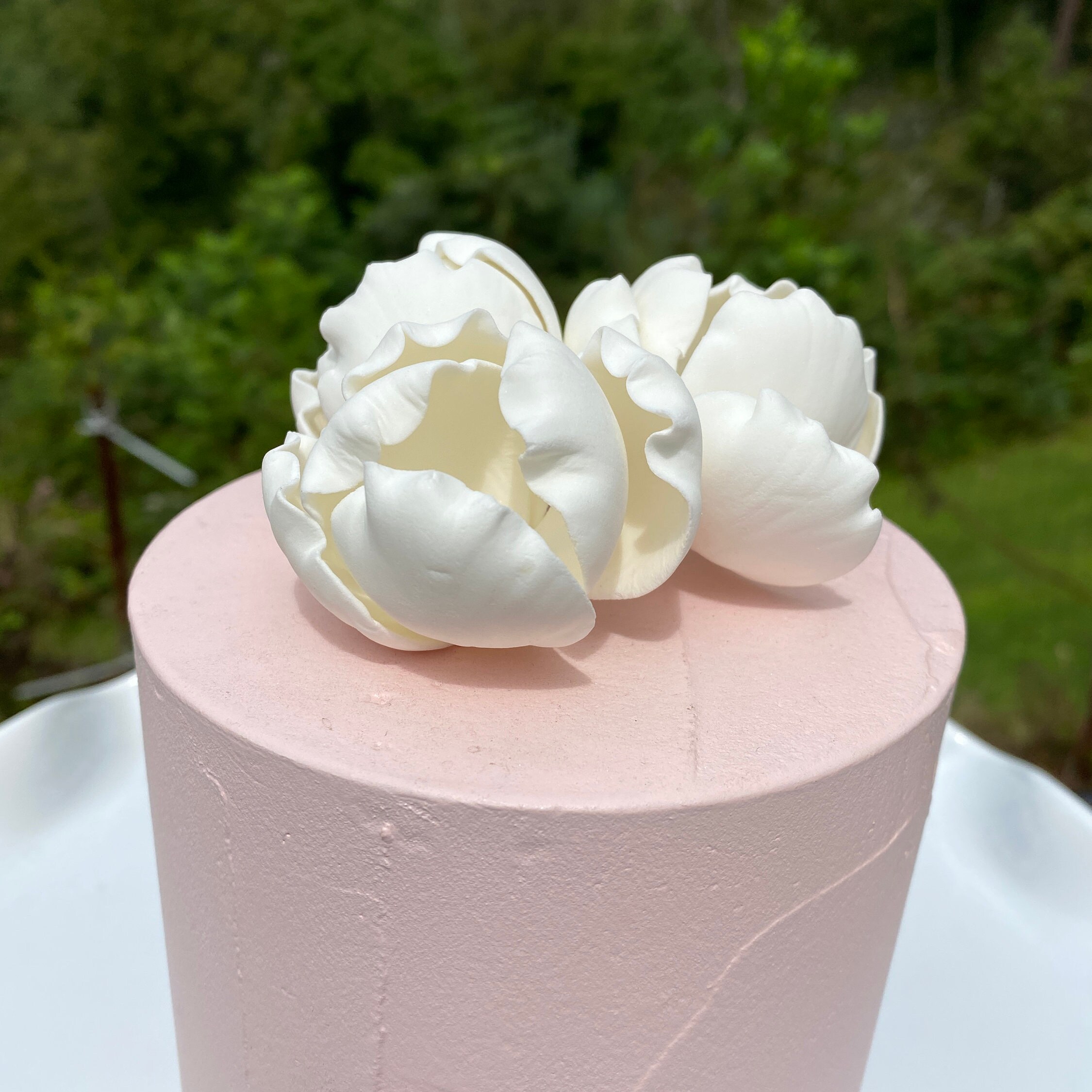 Gumpaste Tulip 1.25 White Wedding Cake Toppers - Etsy UK