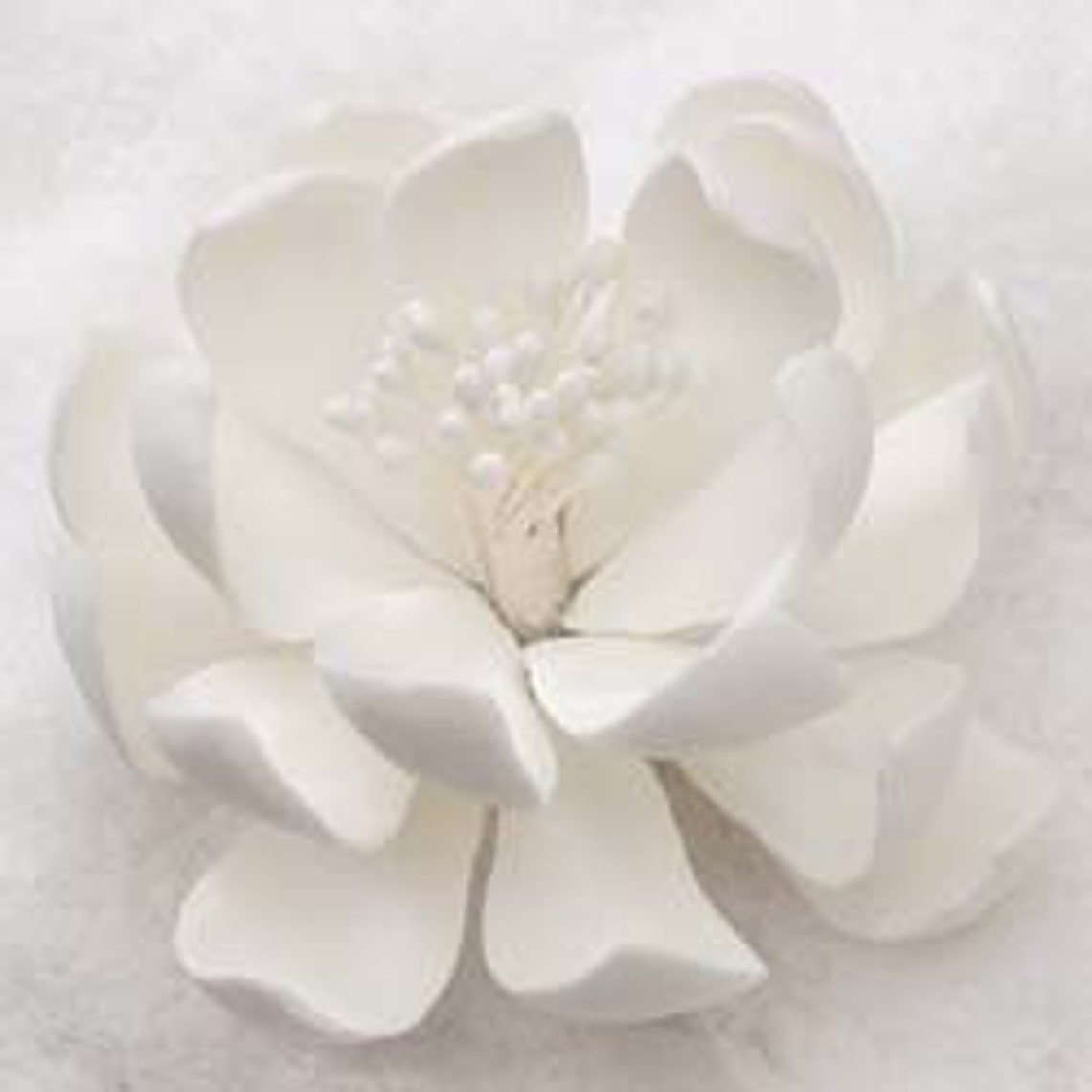 Elegant Lotus Sugar Flowers in White Cake Topper Water | Etsy