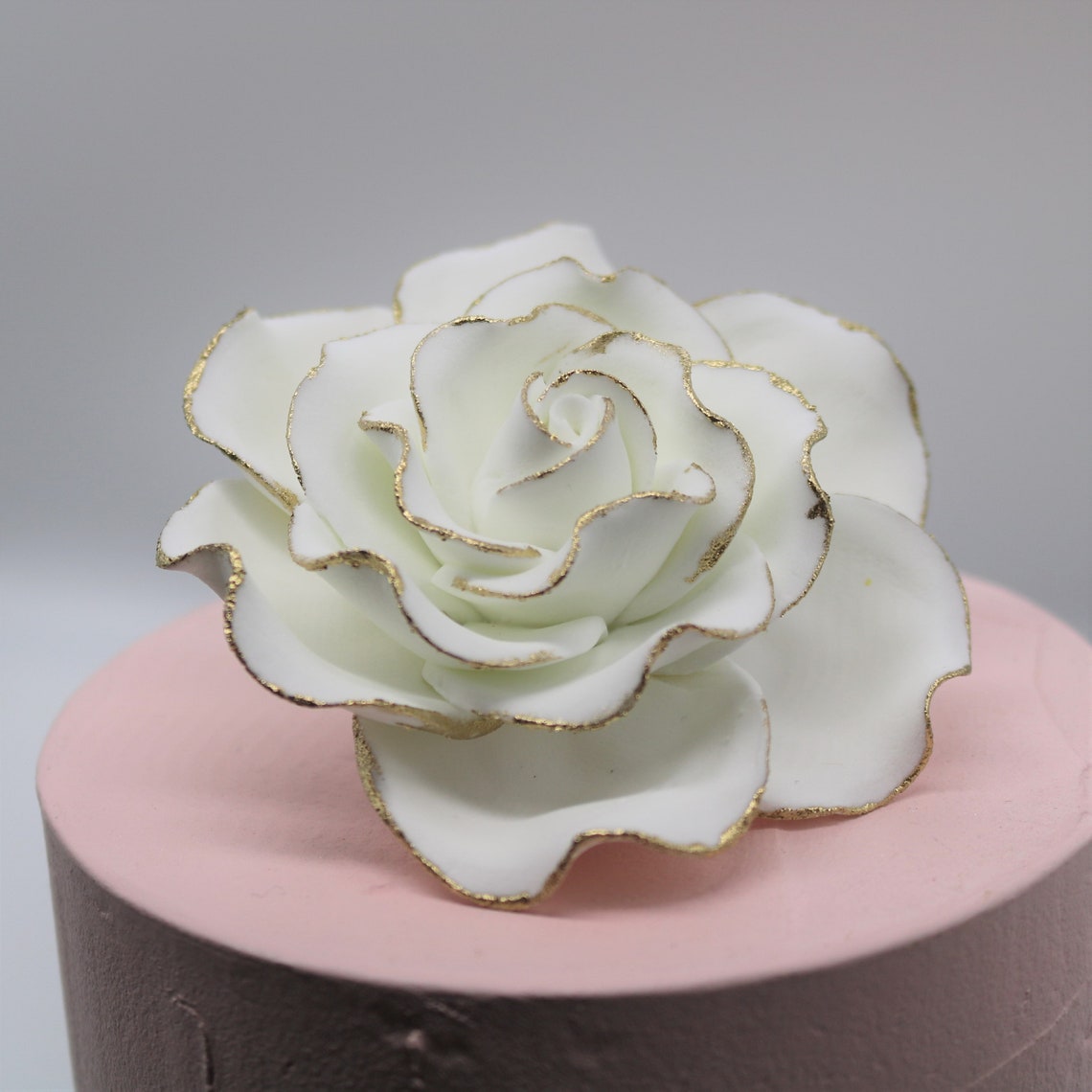 Exquisite Roses 2.5 or 3.5 White Cake Topper | Etsy