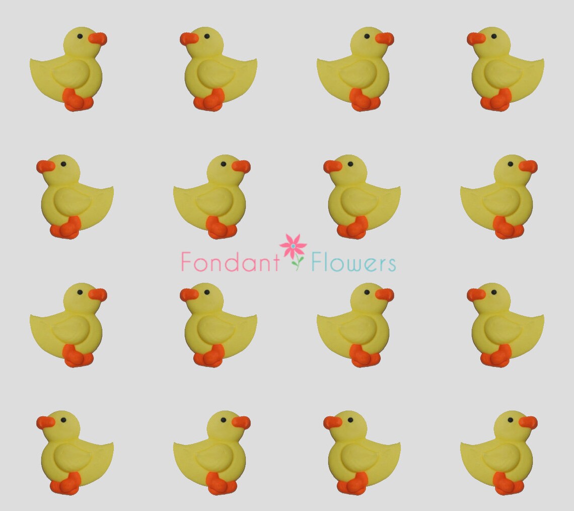 Easter Chicks Royal Icing Edible Cupcake Toppers Ducks | Etsy