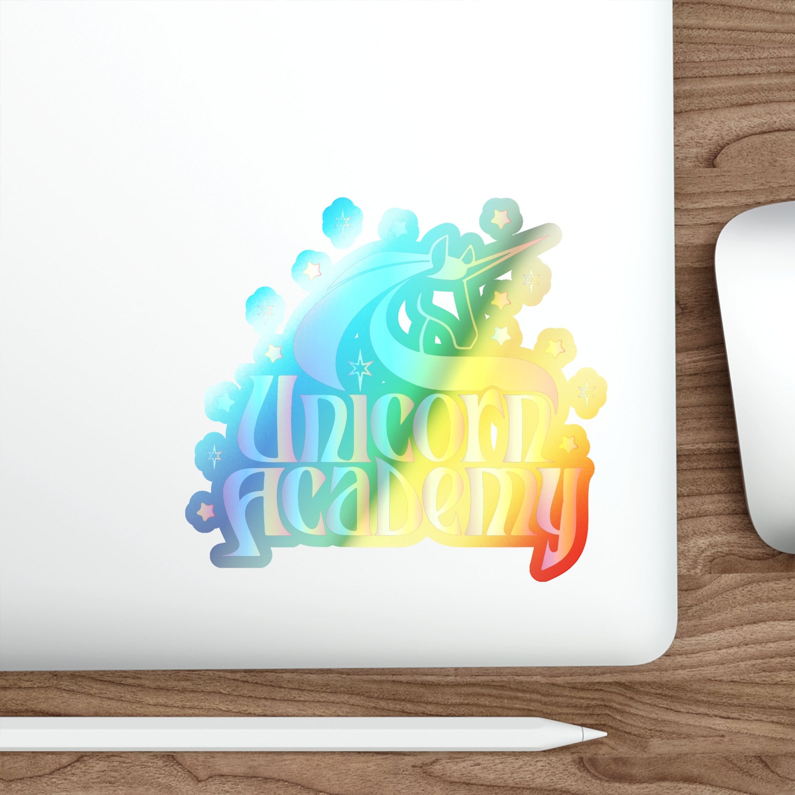 Unicorn Academy Holographic Die-cut Stickers - Etsy