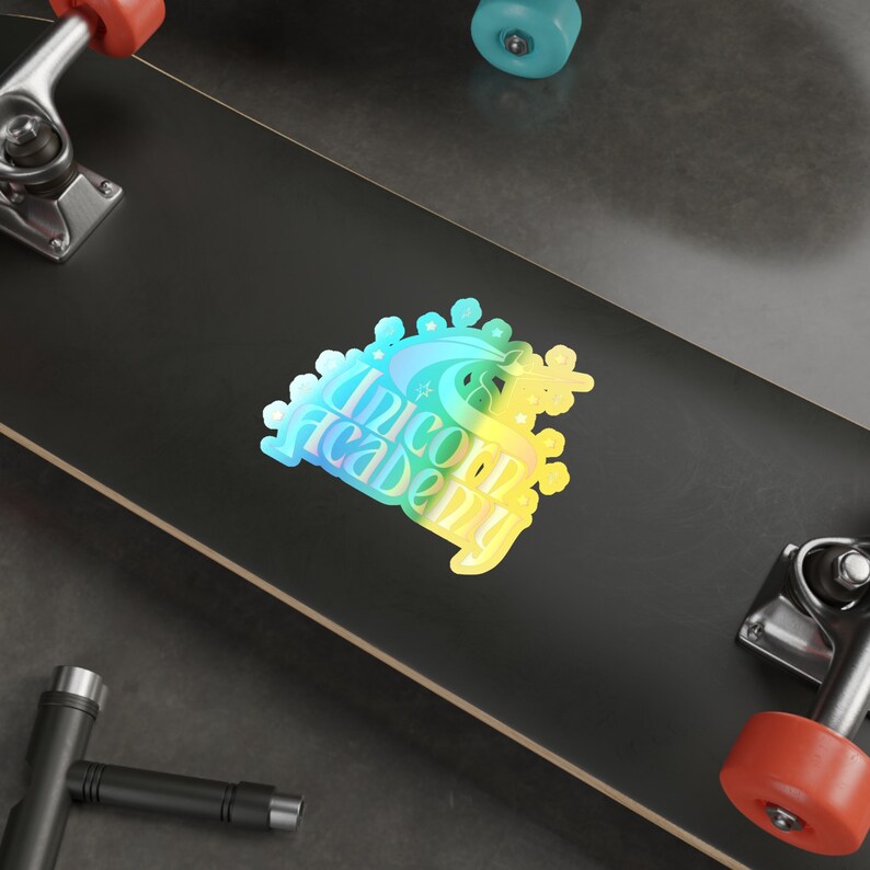 Unicorn Academy Holographic Die-cut Stickers - Etsy