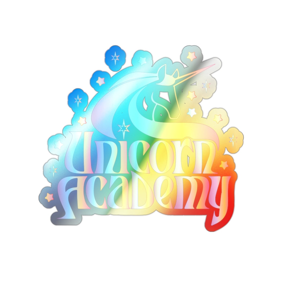 Unicorn Academy Holographic Die-cut Stickers - Etsy