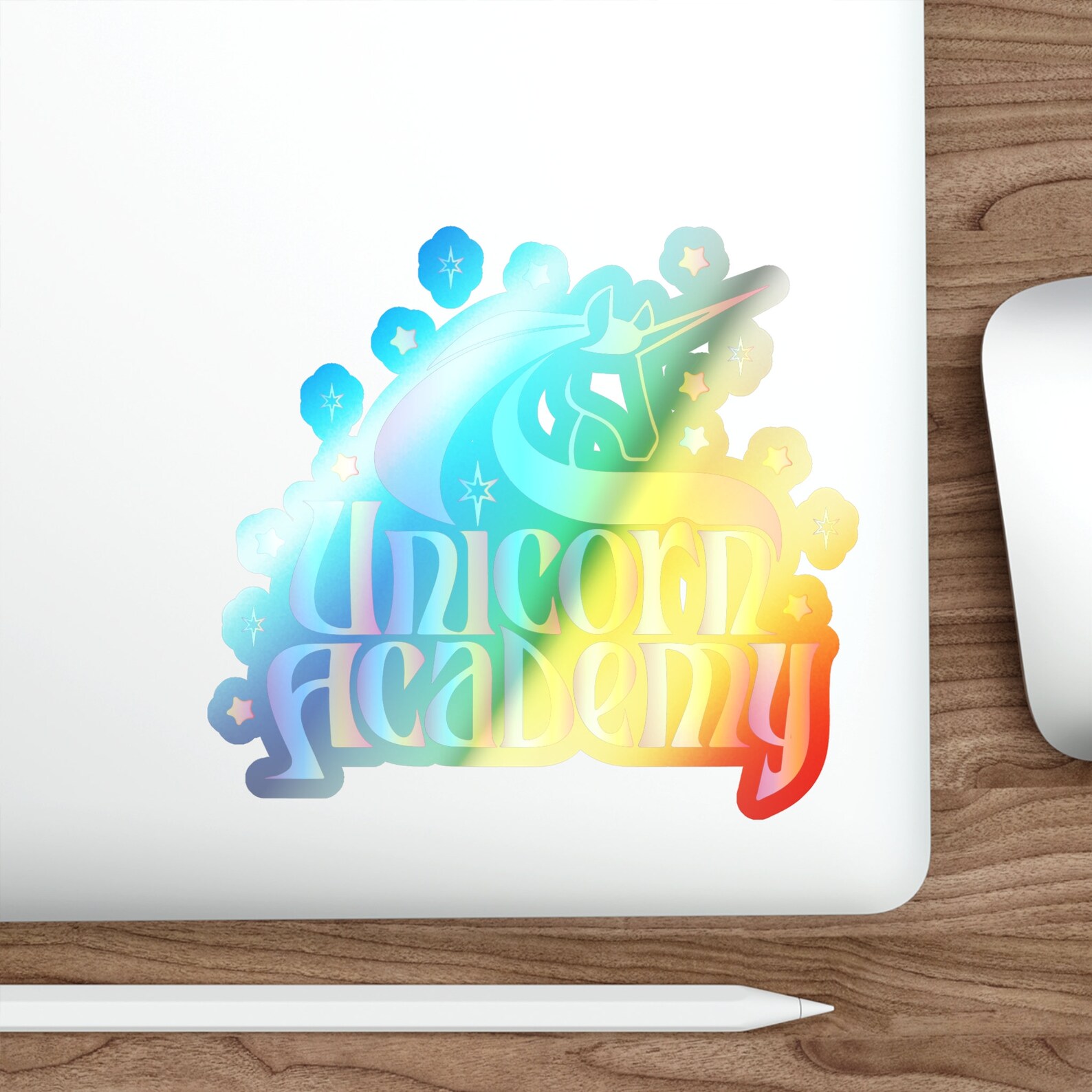 Unicorn Academy Holographic Die-cut Stickers - Etsy