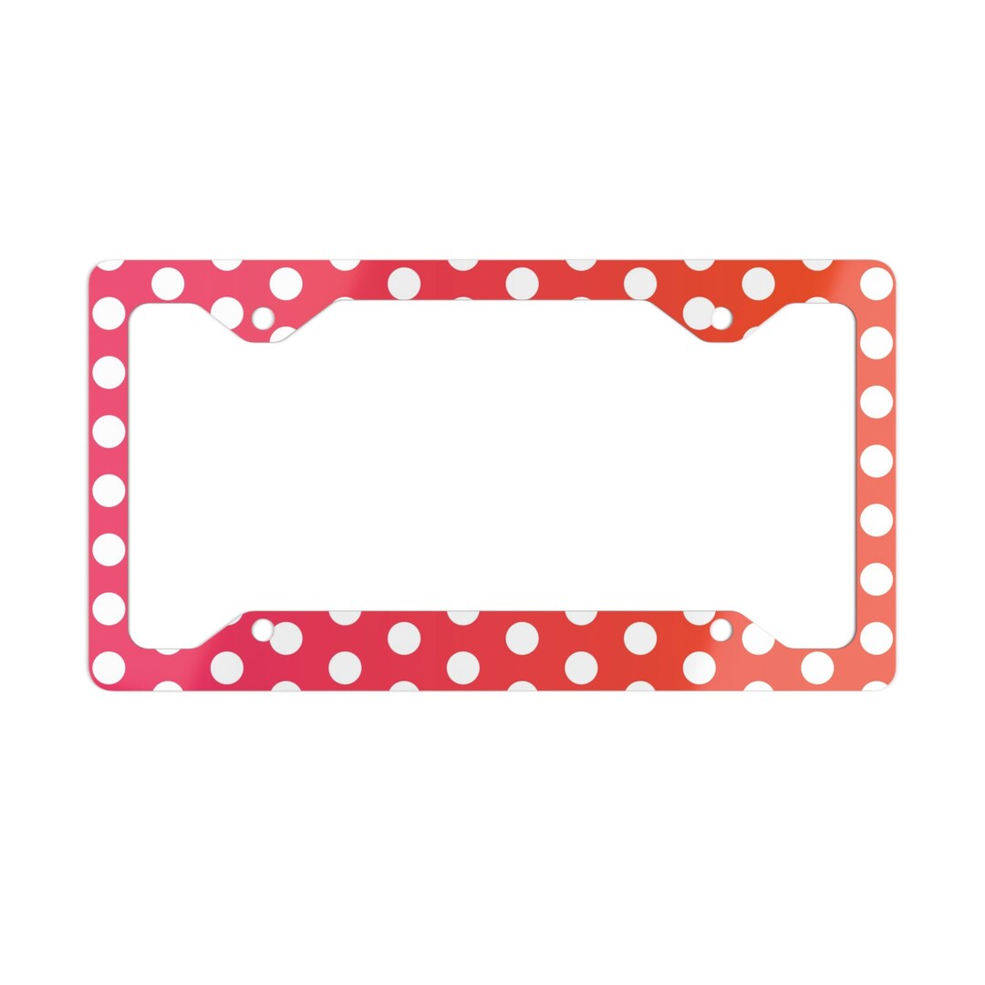 Minnie Polka Dots Ombre License Plate Frame Thin Metal - Etsy