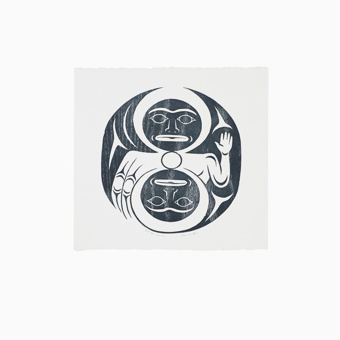 Vintage 1990 Susan Point Coast Salish Woodblock Welcome Figure - Etsy