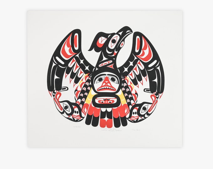 Vintage Northwest Coast Indigenous Print Crawling Wolf Dancer self ...