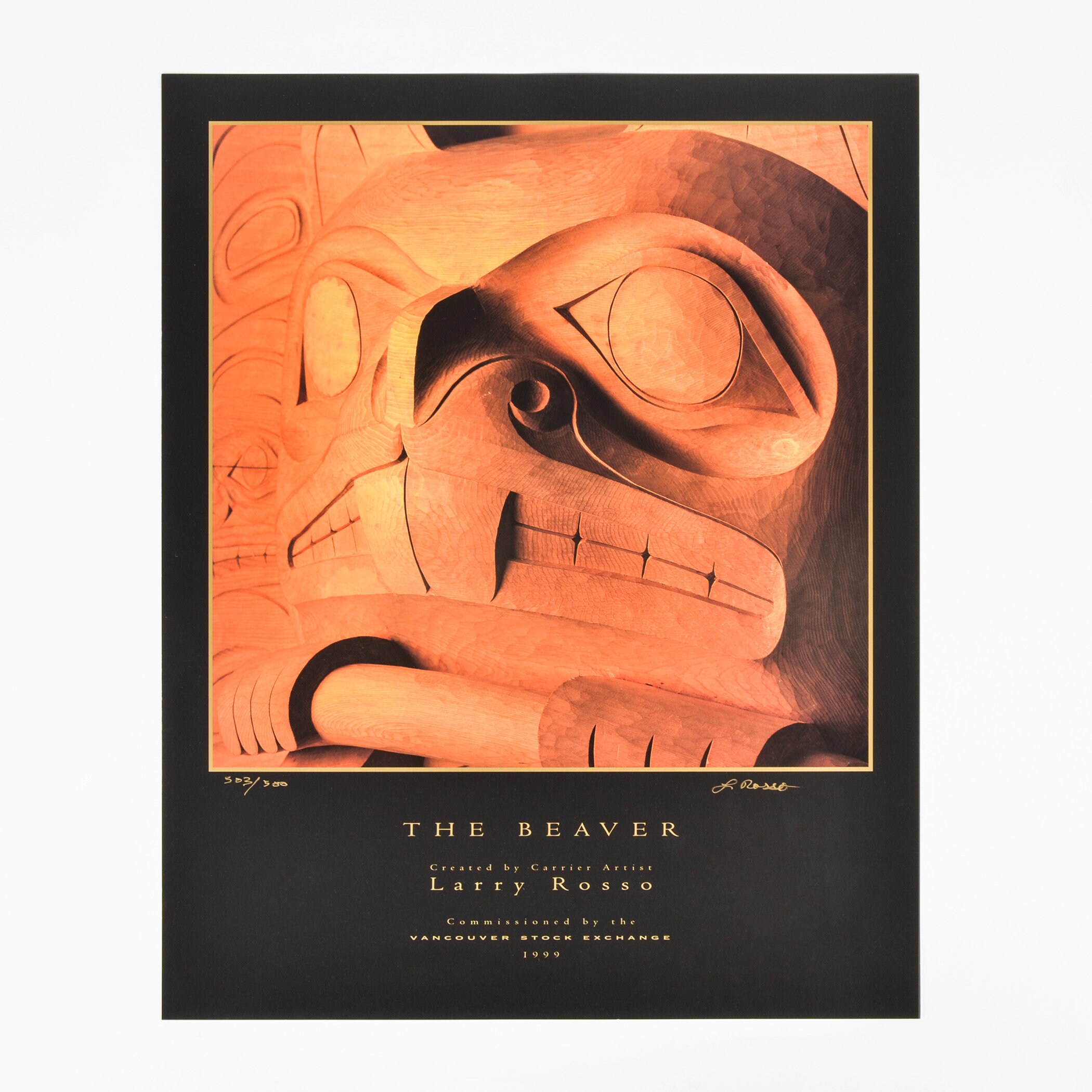 Vintage 1999 Native Beaver Poster by Larry Rosso signed or - Etsy