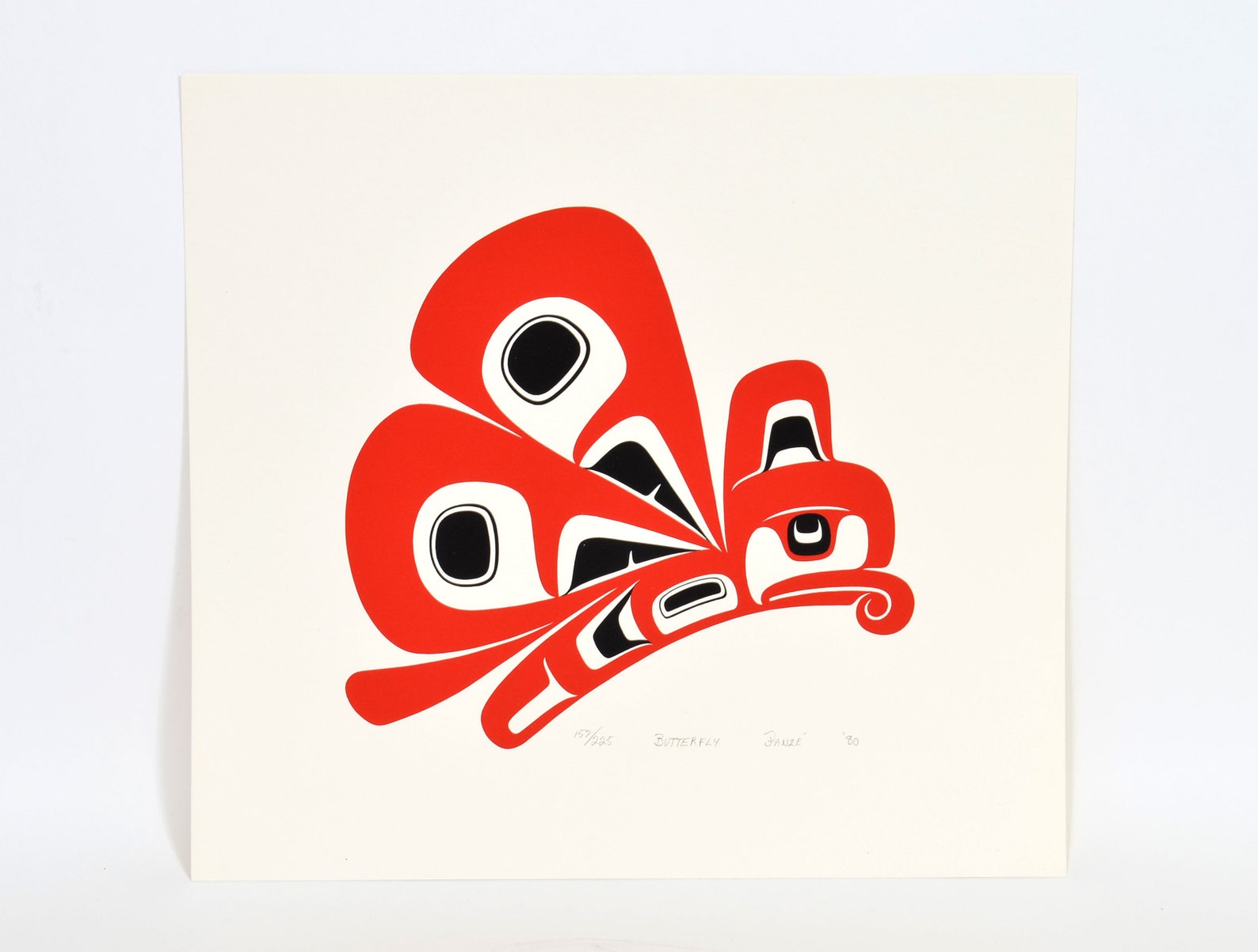 Vintage 1980 Butterfly Silkscreen Print Gitxsan Artist Phil Janze - Etsy