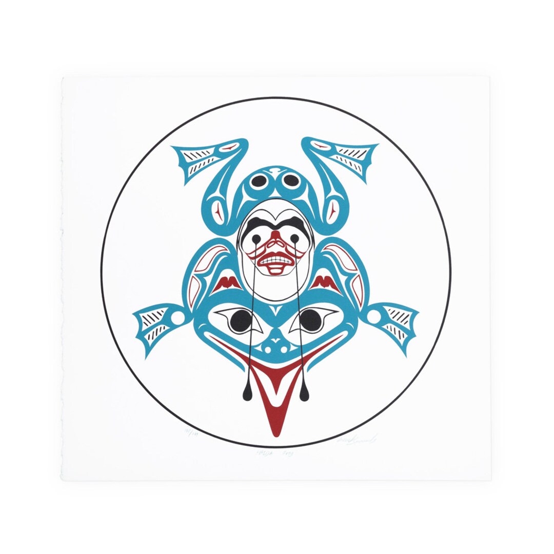Northwest Coast Indigenous Haida Frog Print by Lionel Samuels - Etsy