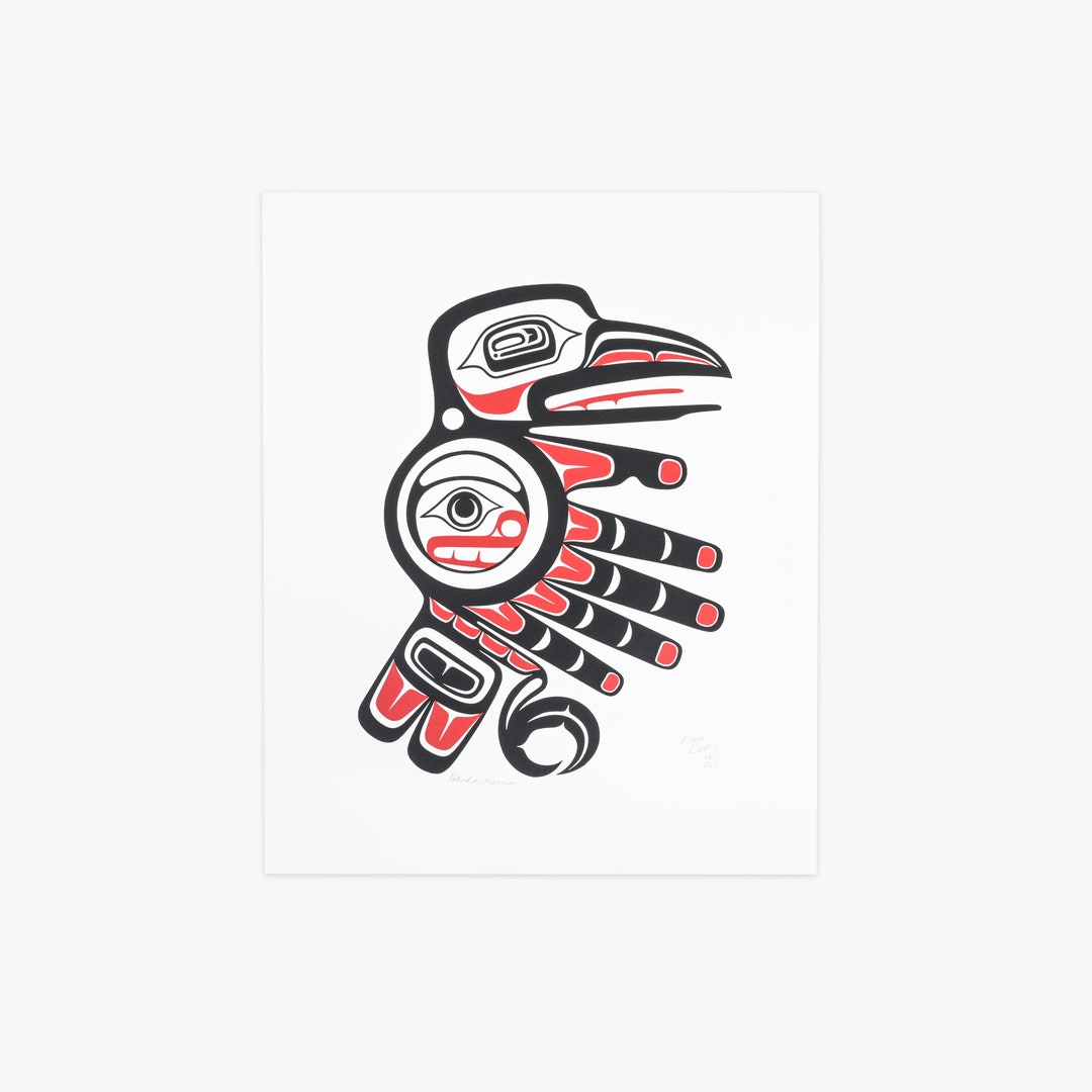 1991 Vintage Northwest Coast Native Print Haida Raven by Bill Bellis - Etsy