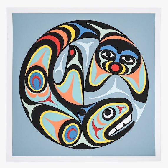 Northwest Native Orca Drawings Killer Whale' By Robert Davidson