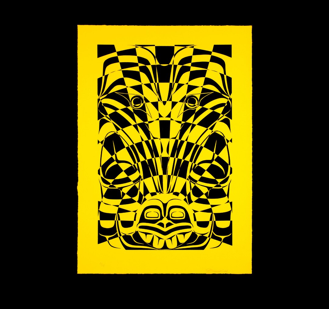 Haida Raven and Sun Modern Native American Print Edition 9/14 - Etsy