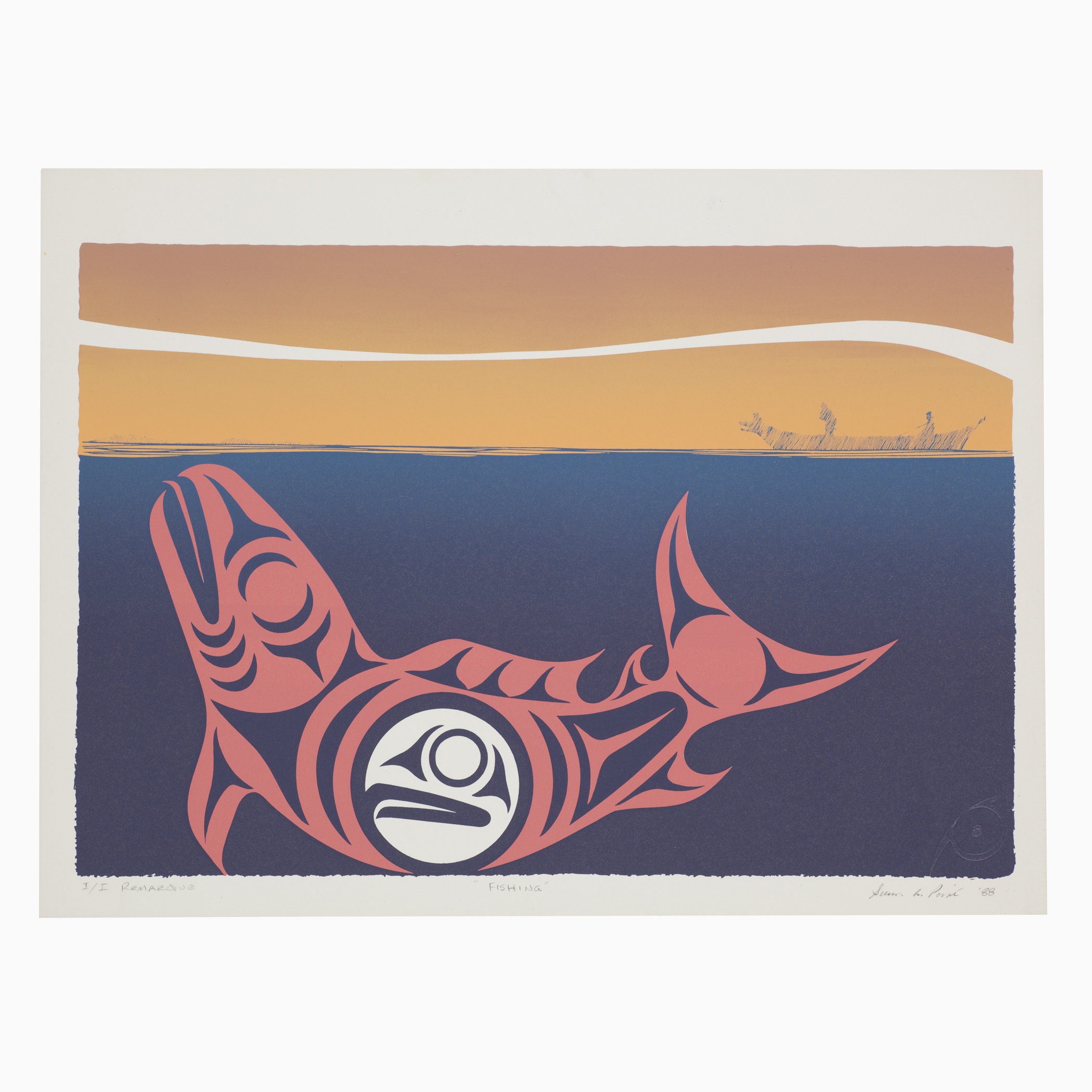 Vintage 1988 Susan Point Coast Salish Serigraph Fishing - Etsy