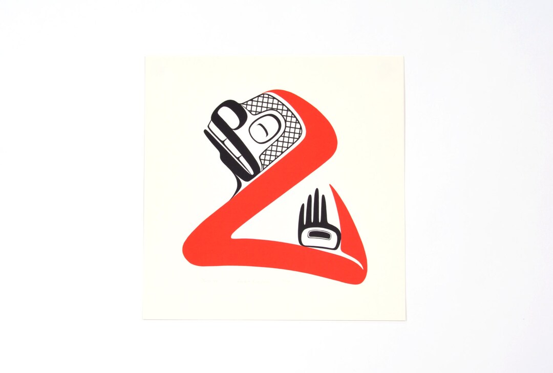 Vintage 1983 Halibut Hook Silkscreen Print Gitxsan Artist Phil Janze - Etsy