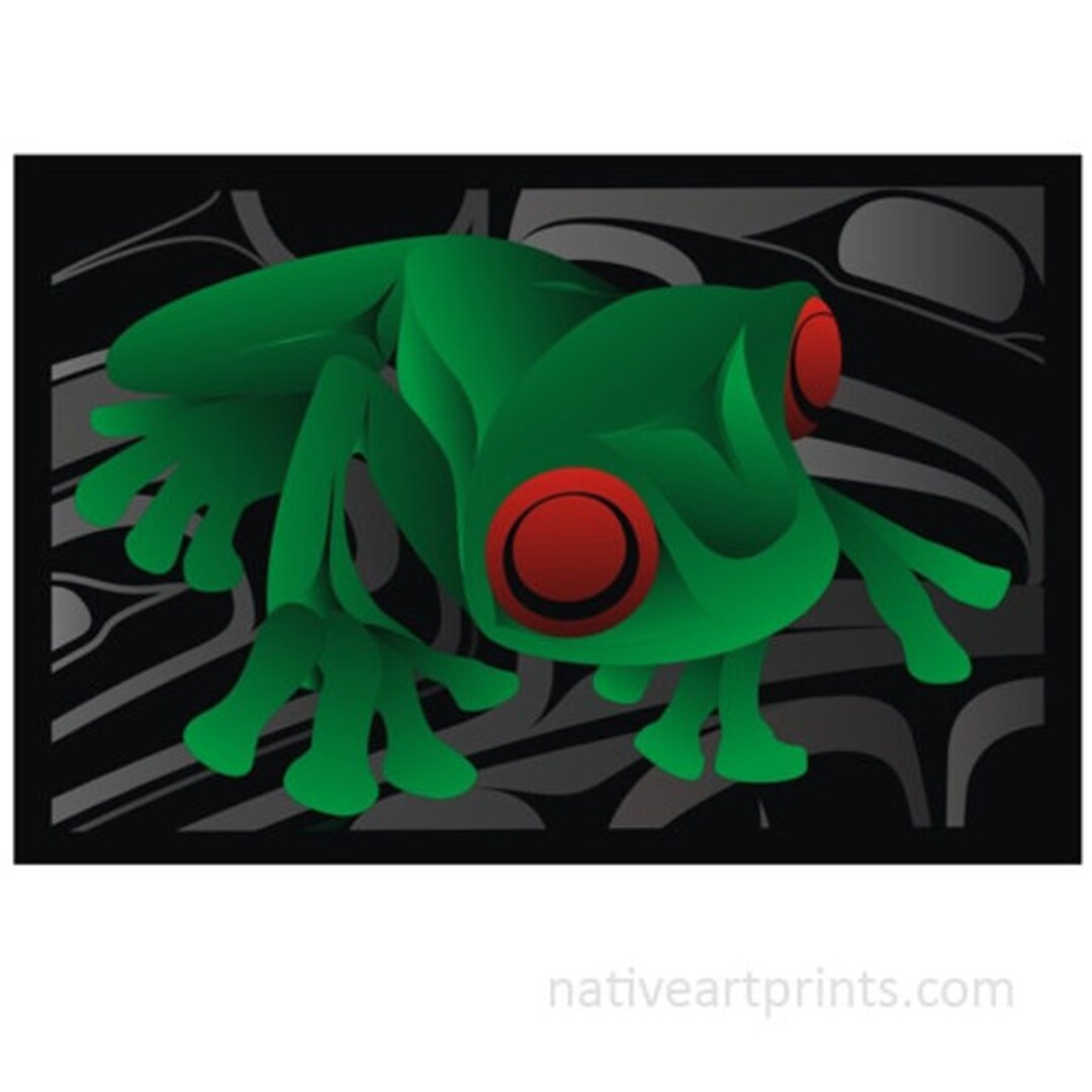 Northwest Coast Indigenous Frog Print by Alano Edzerza - Etsy