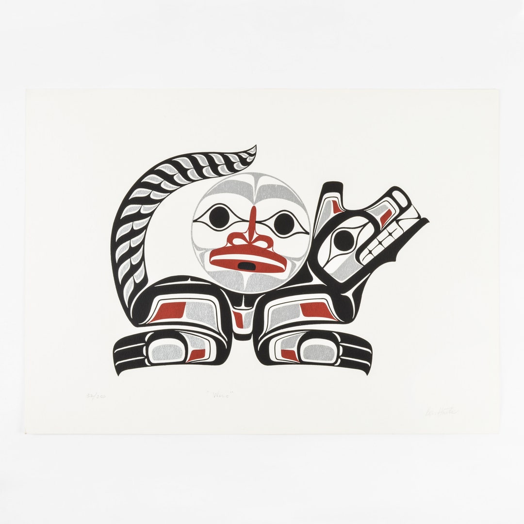 Wolf and Moon Northwest Coast Indigenous Print by Ben Houstie - Etsy