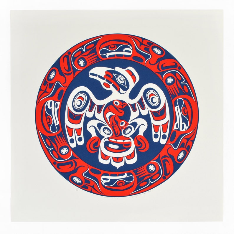 Vintage 1992 Northwest Coast Indigenous Raven Print by Don Yeomans - Etsy