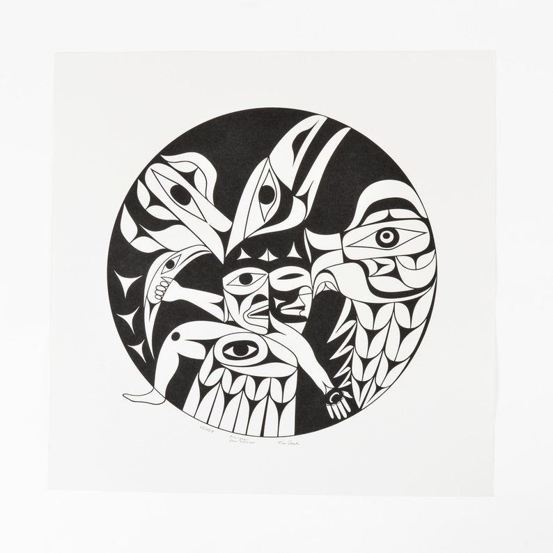 Northwest Coast Indigenous Abstract Raven Ticc-yupii Print by Tim Paul ...