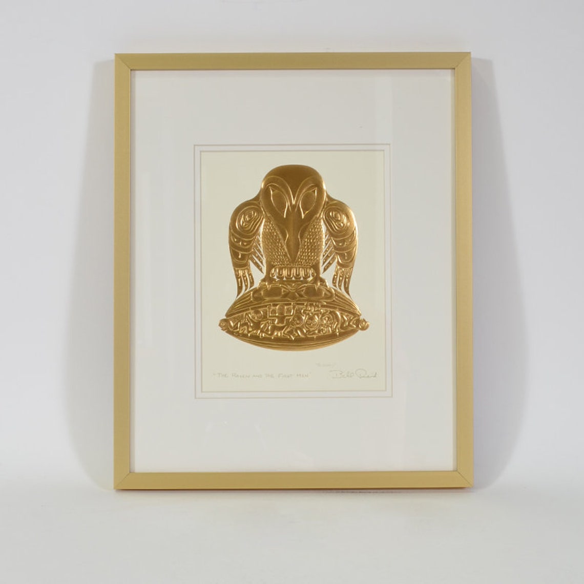 Framed Gold Embossed Art Card Two Designs by Bill Reid - Etsy