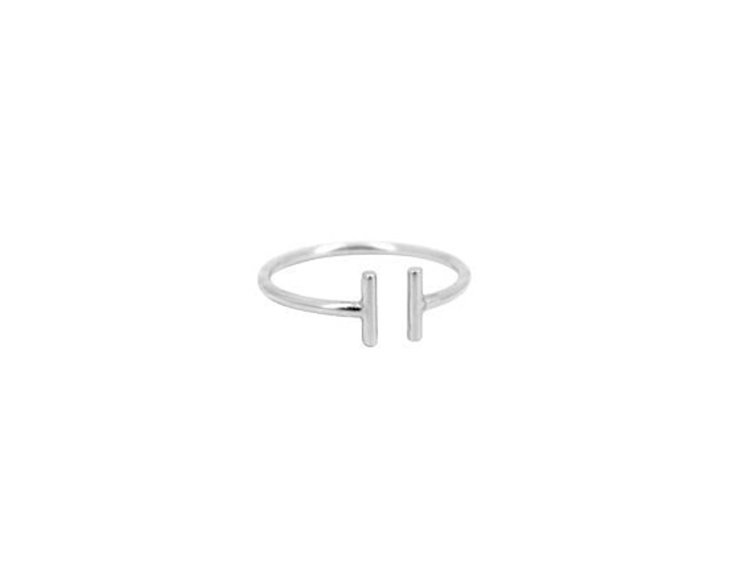 Solid Silver Double "h" Bar Open Knuckle Ring - Etsy