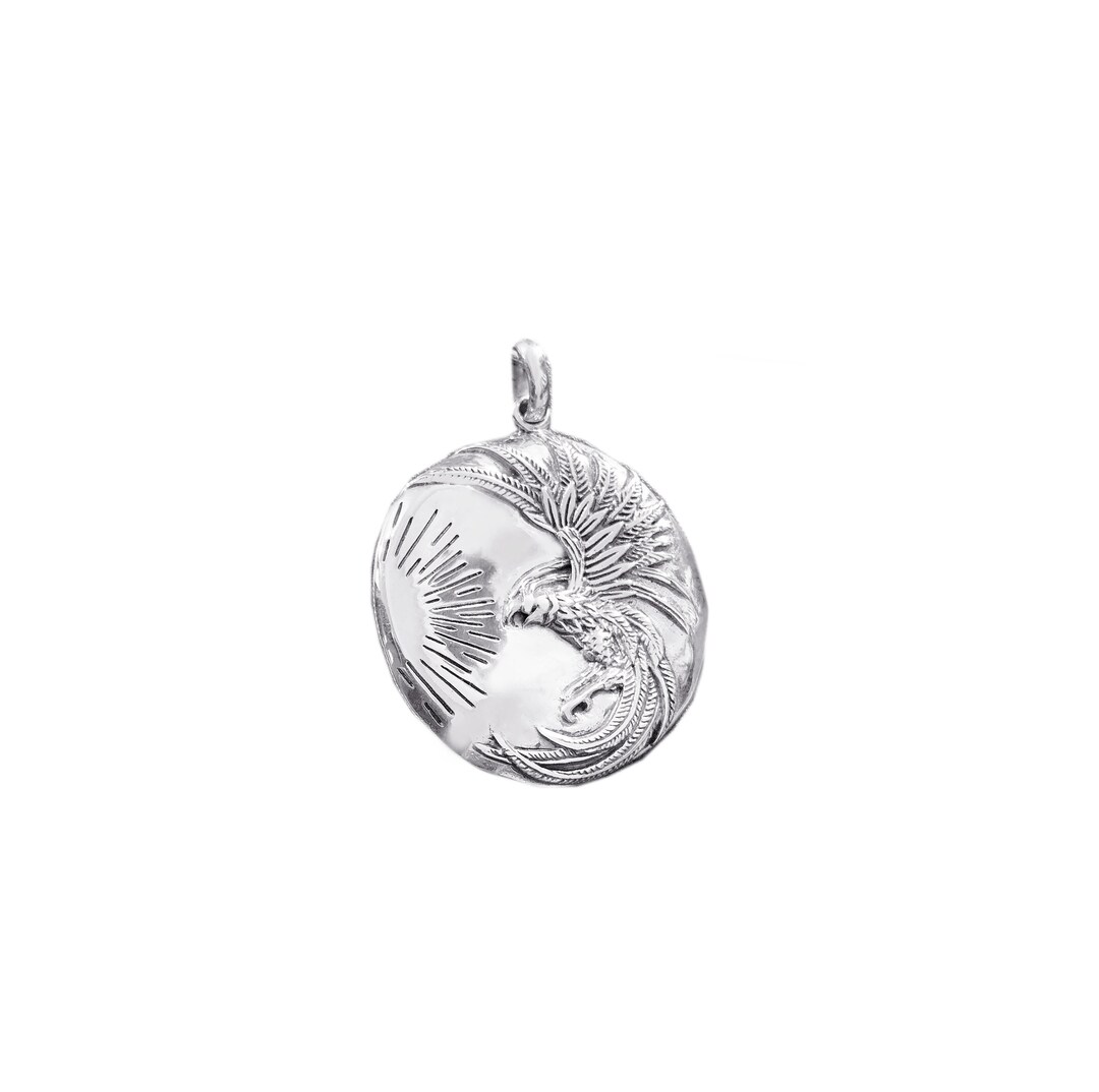 Rebirth Phoenix Locket in Sterling Silver - Etsy