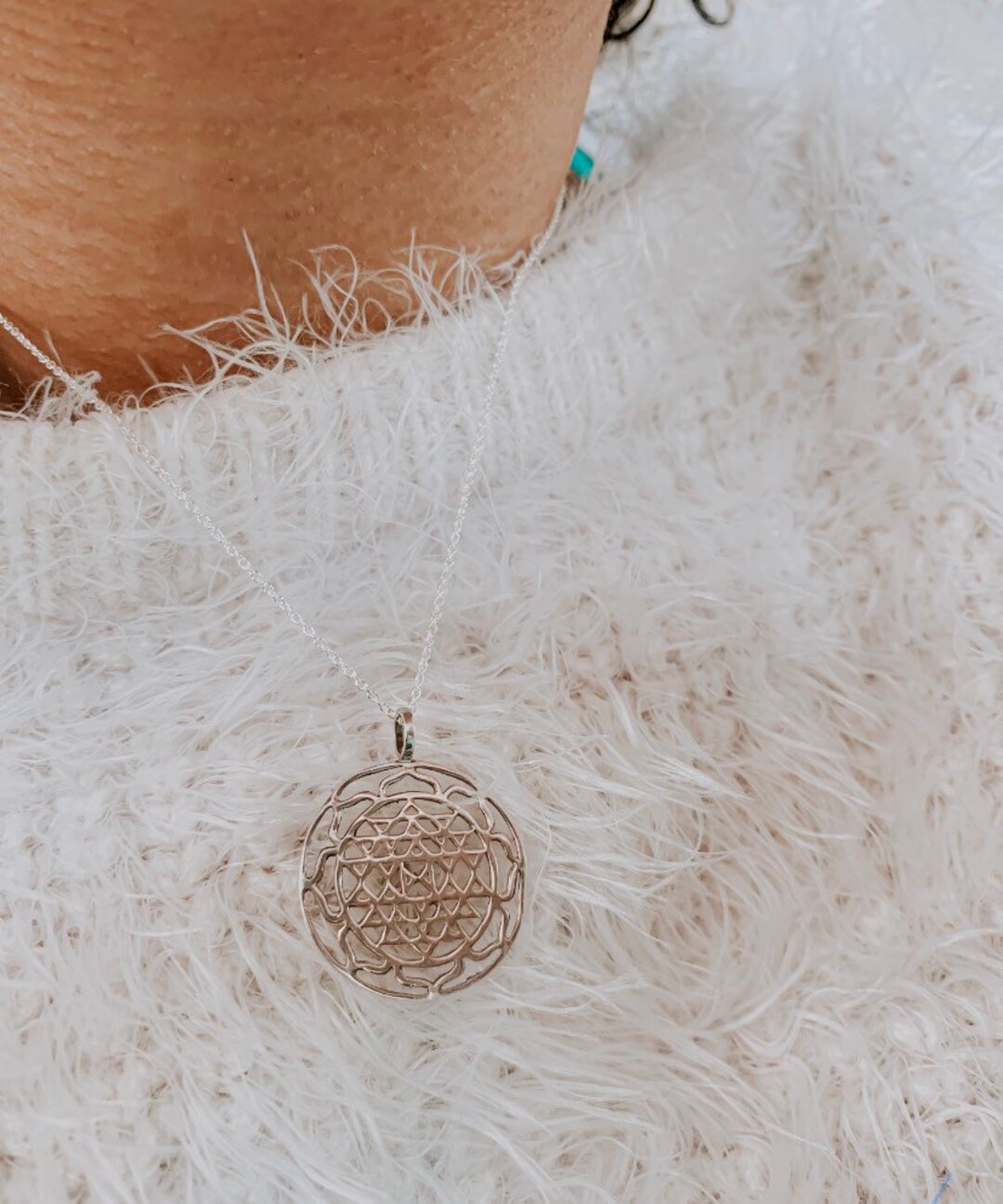 Open Medal Lace Yoga Symbolic Life Seed in Solid Silver - Etsy
