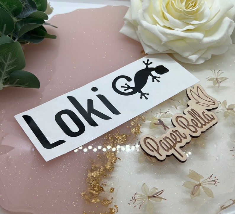 Custom Vivarium Name Sticker Label Gecko Lizard - Etsy