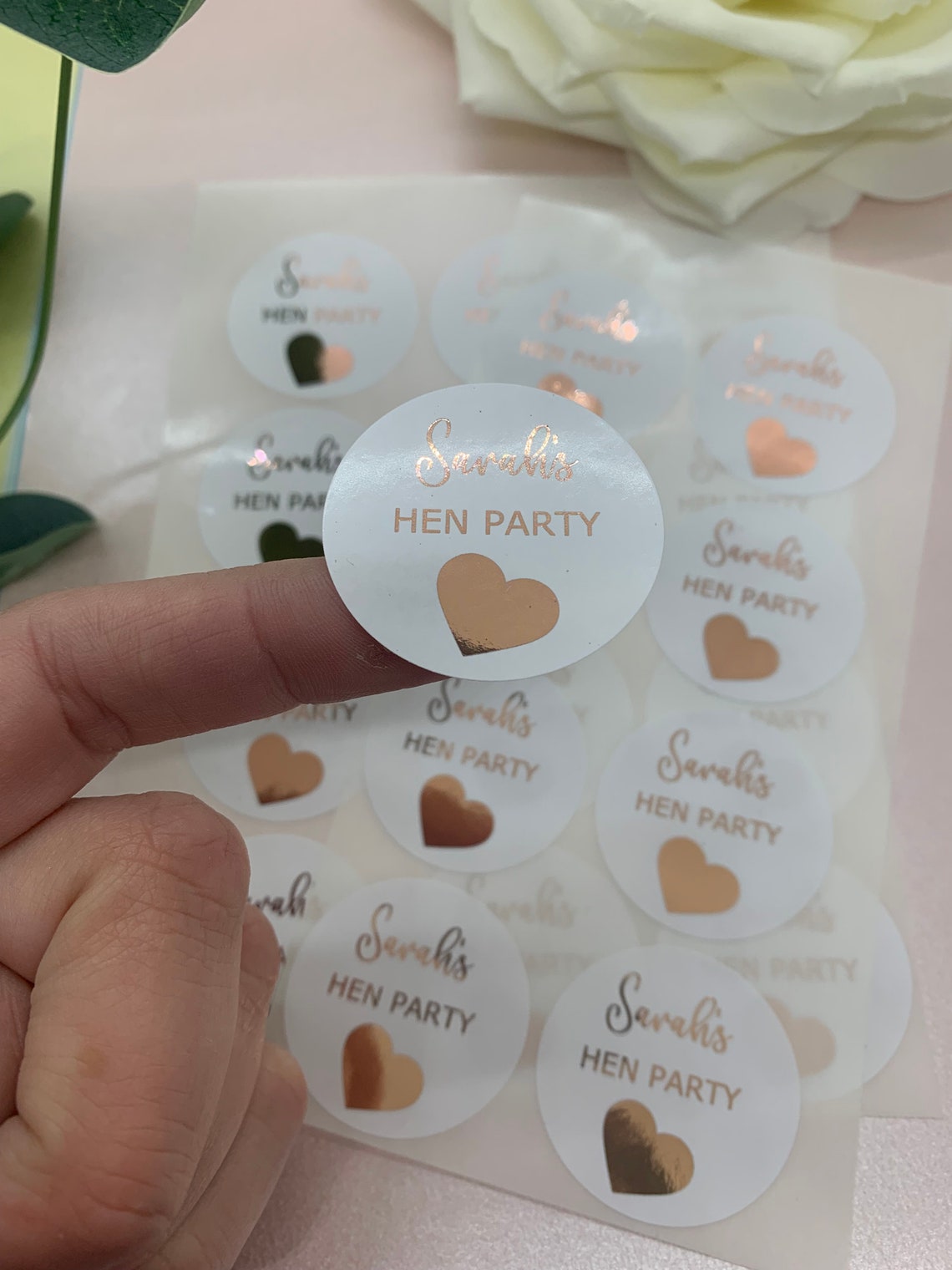 Personalised Hen Party Foiled Stickers. Party Bag Stickers. - Etsy UK