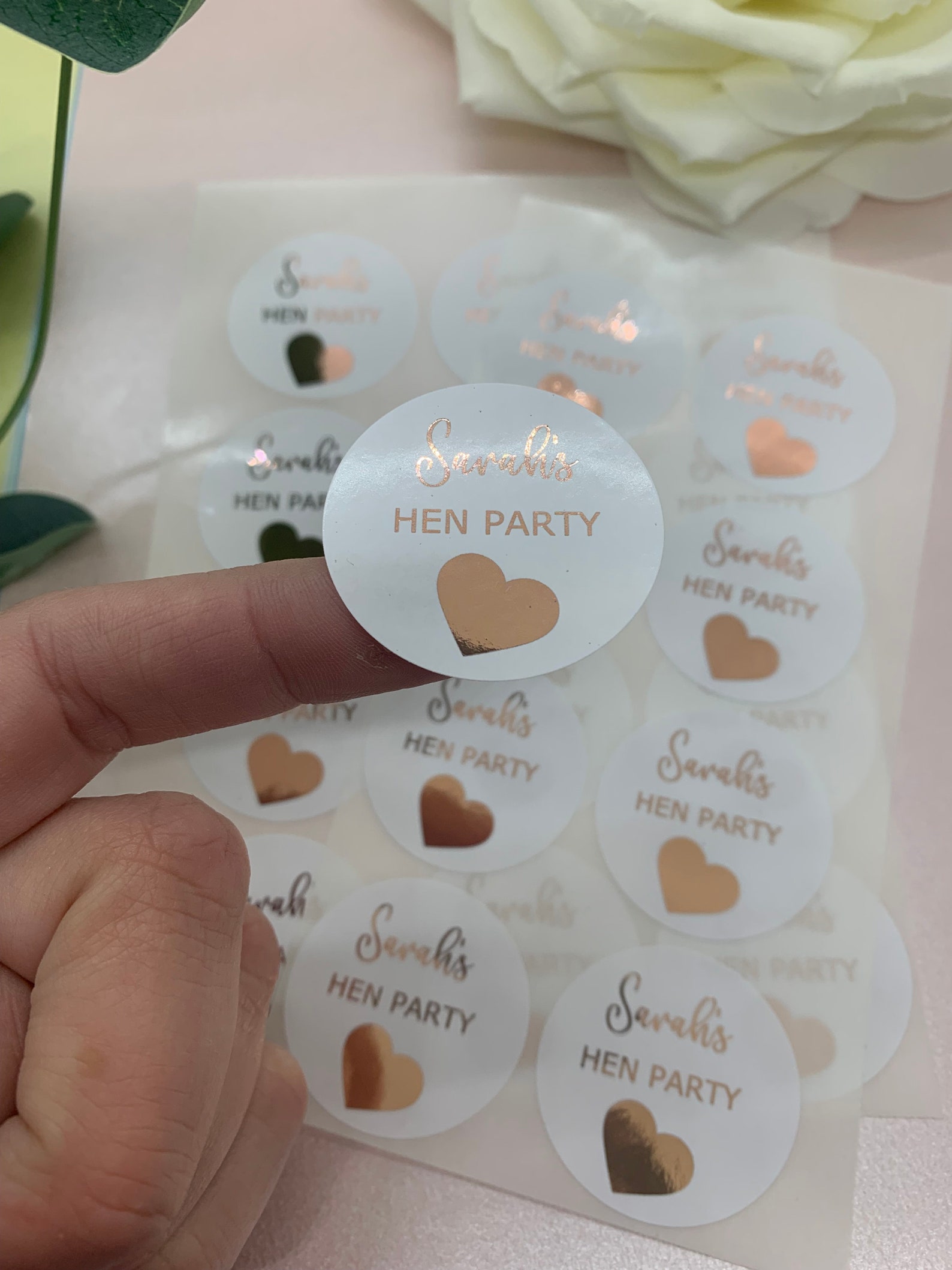 Personalised Hen Party Foiled Stickers. Party Bag Stickers. Thank You ...