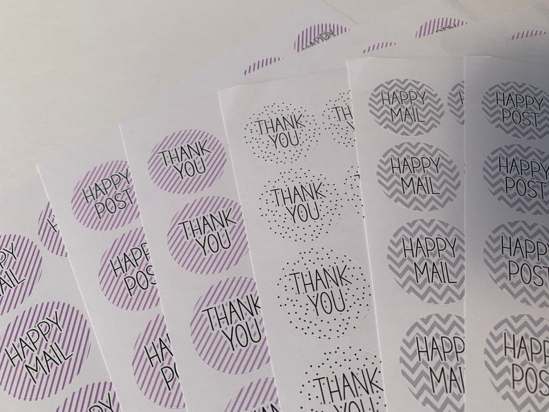 48 Matt Happy Mail Stickers. Pastel. Wedding Stickers. Party - Etsy