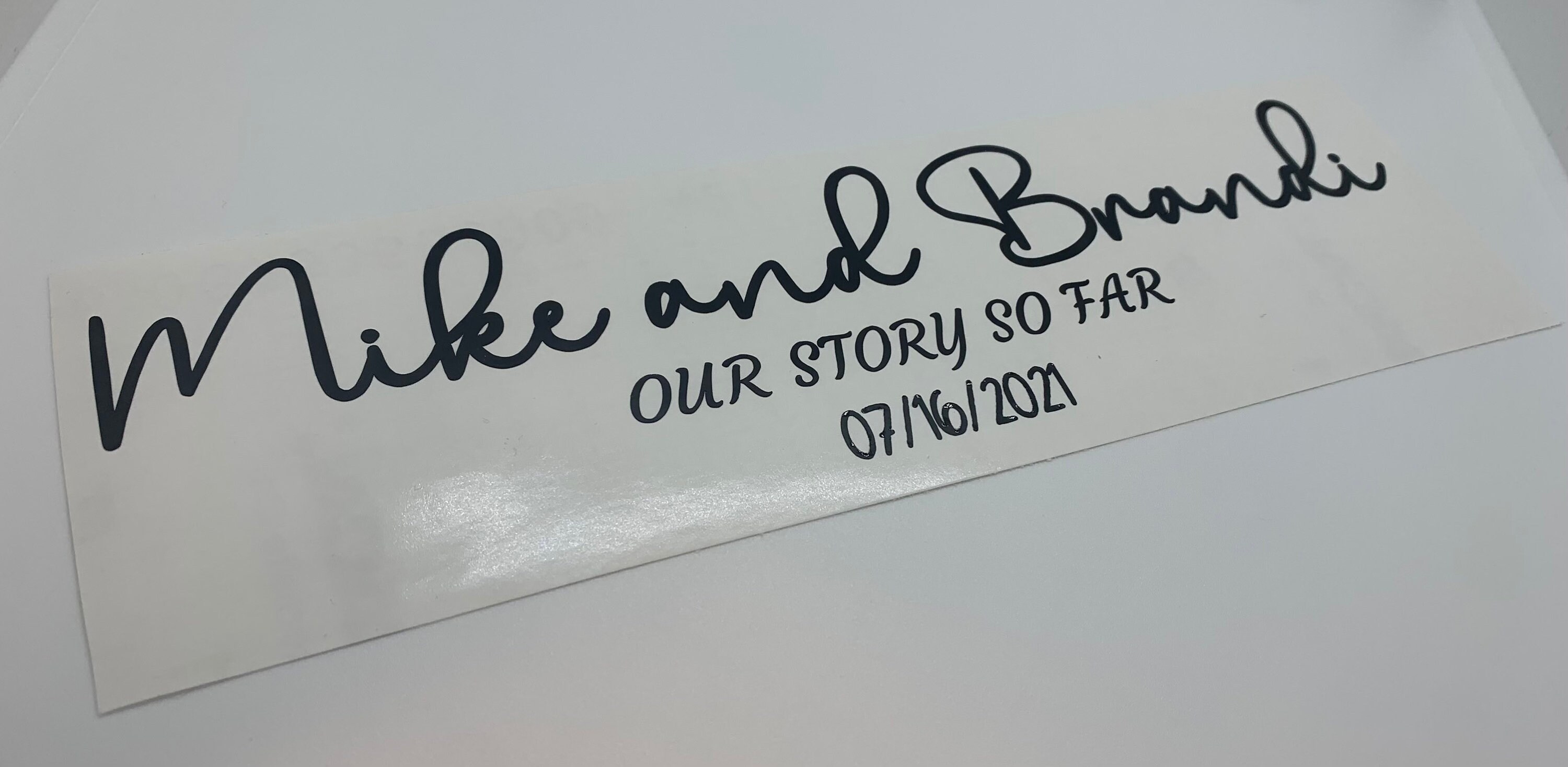 Personalised Our Story so Far Love Label Vinyl Decal Sticker - Etsy UK