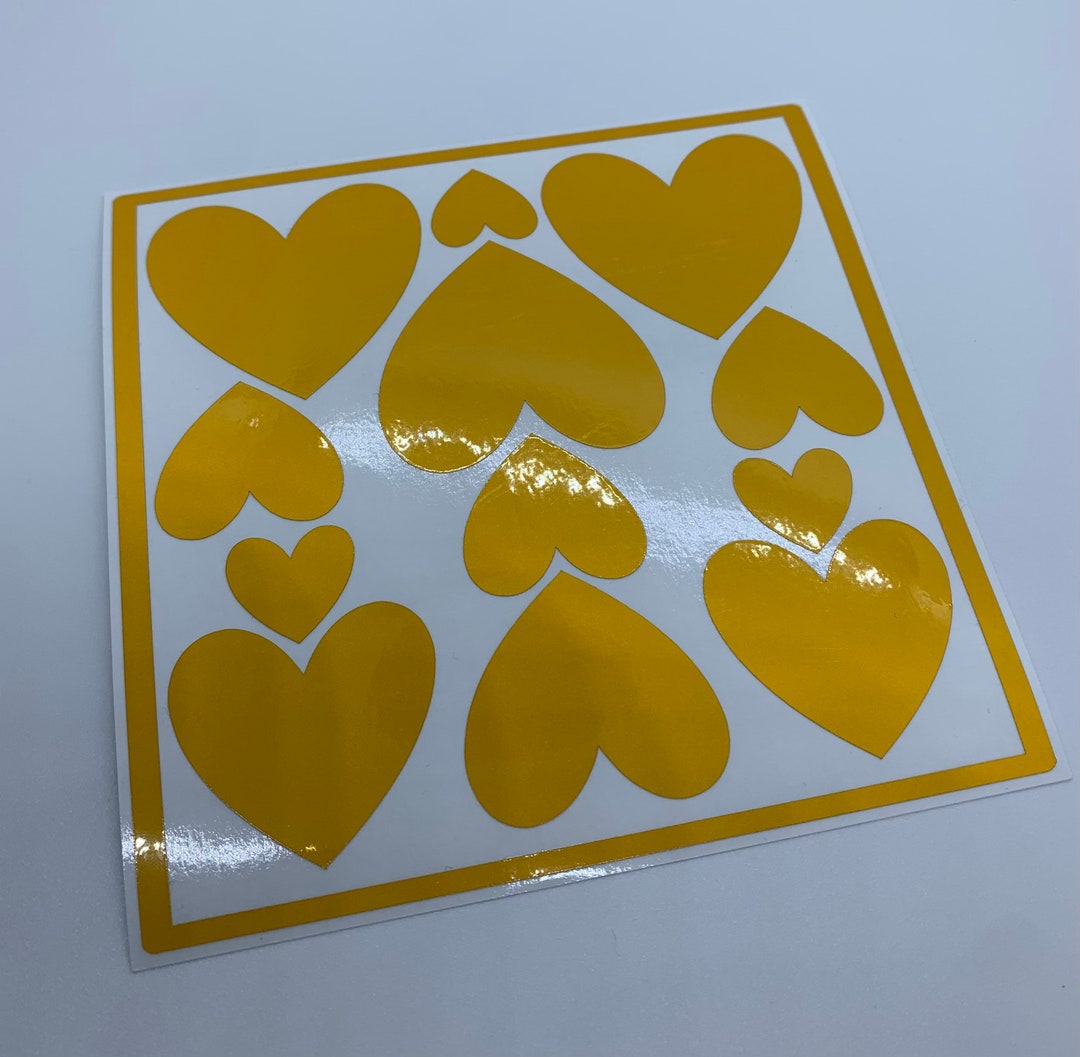 Reflective Heart Decal Sticker. Safety Sticker. - Etsy