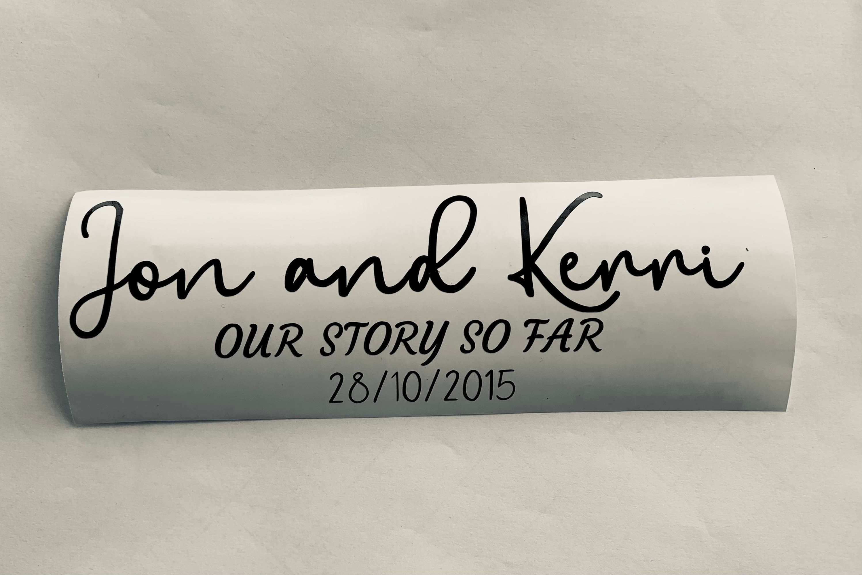 Personalised Our Story so Far Love Label Vinyl Decal Sticker - Etsy UK