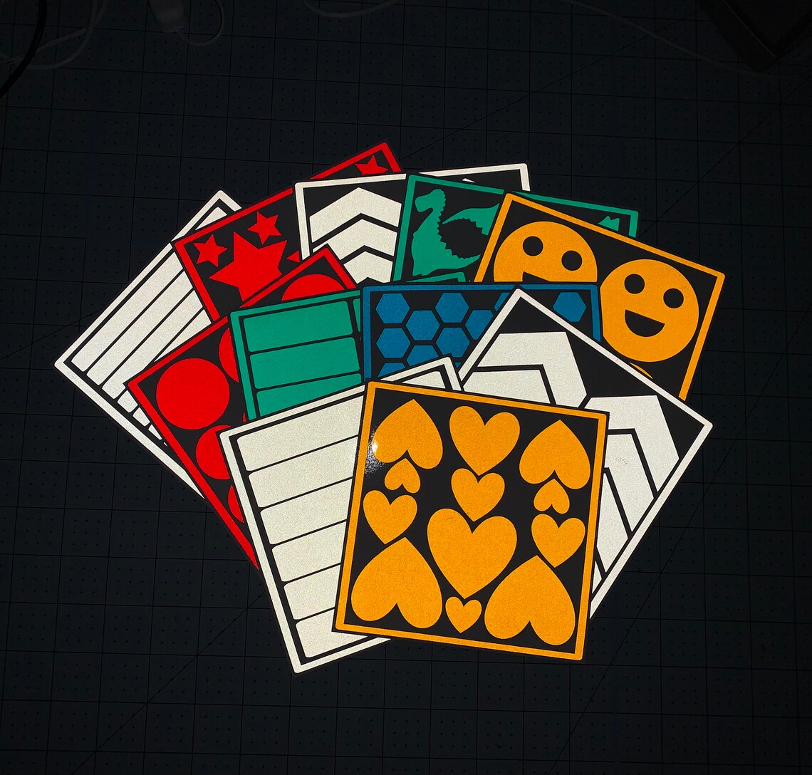 Reflective Smiley Face Decal Sticker. Safety Sticker. - Etsy UK