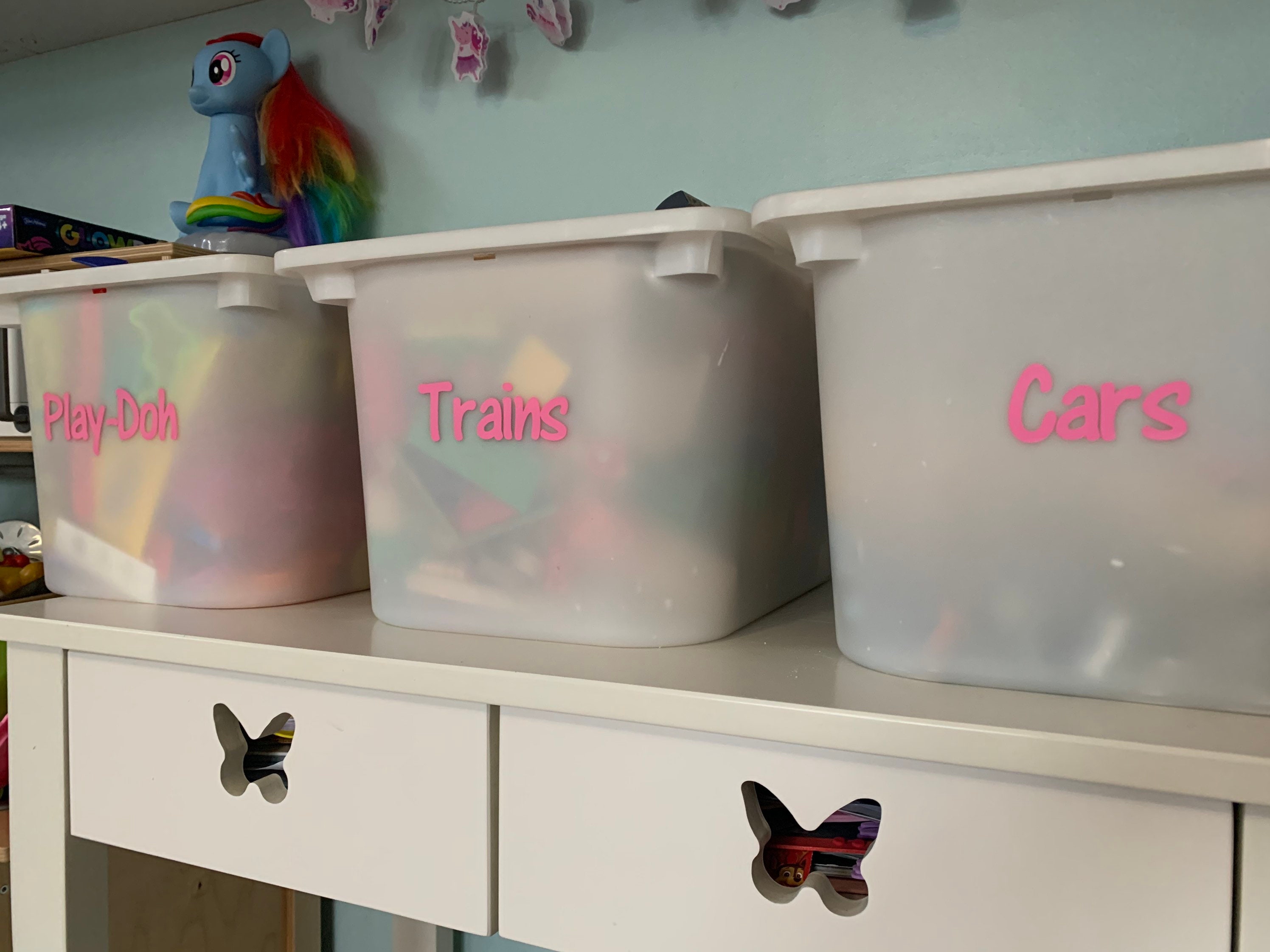Custom Storage Label Cube Toy Storage Sticker Playroom Kids - Etsy UK