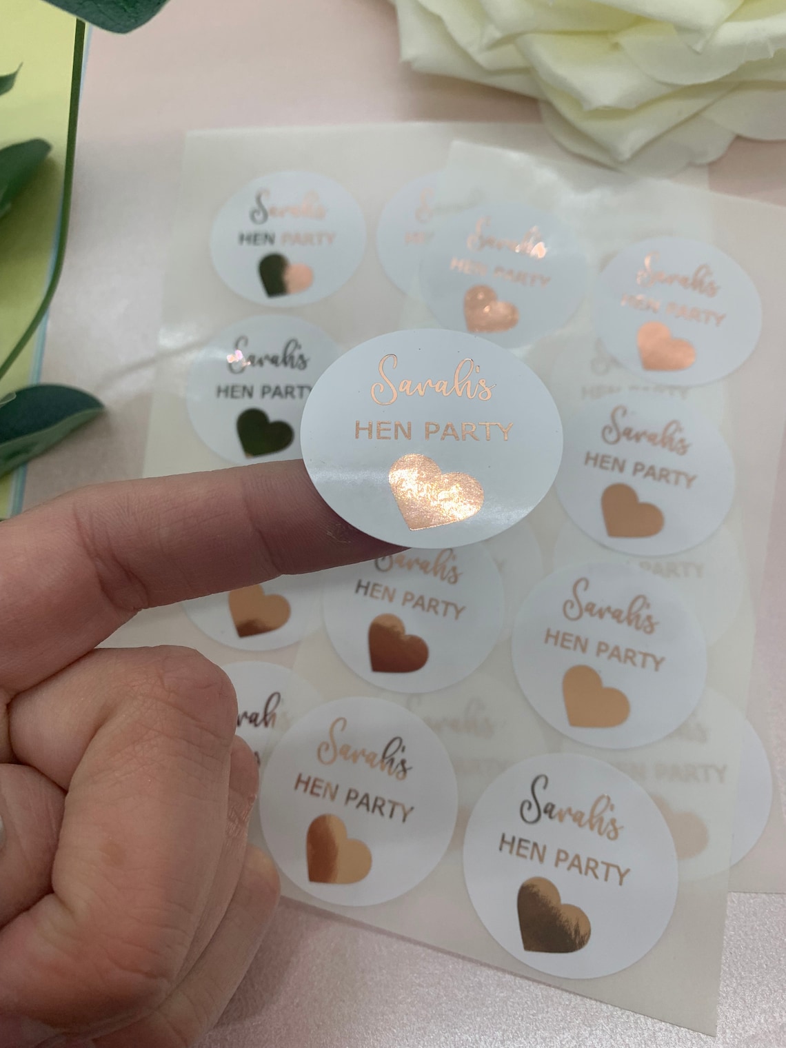 Personalised Hen Party Foiled Stickers. Party Bag Stickers. - Etsy UK