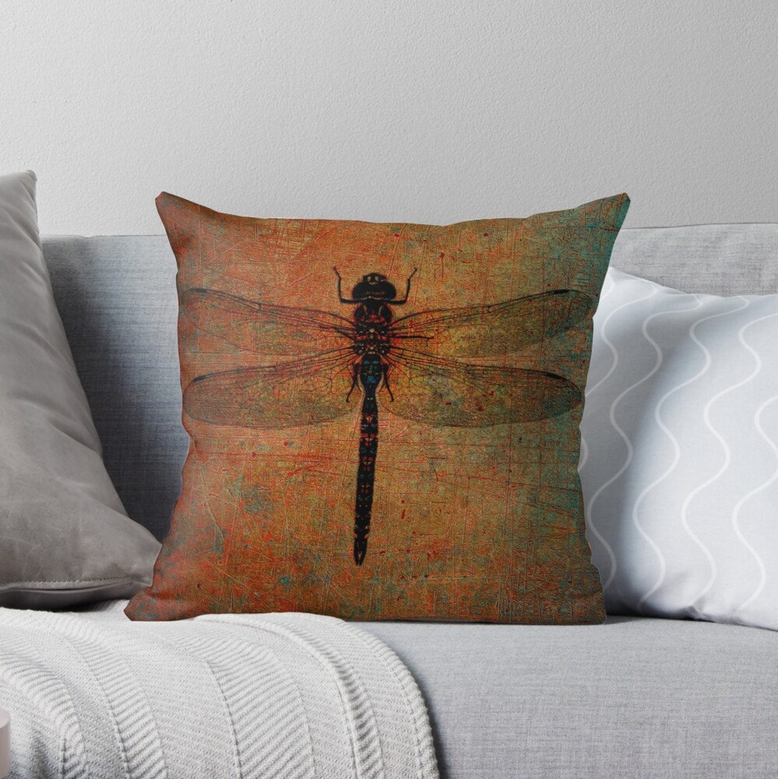 Dragonfly Themed Home Decor. Dragonfly on Distressed Brown - Etsy