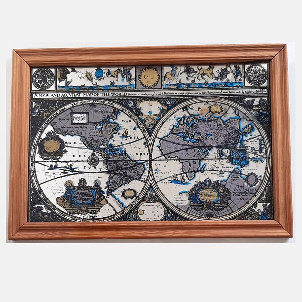 World Map Mirror - Etsy UK